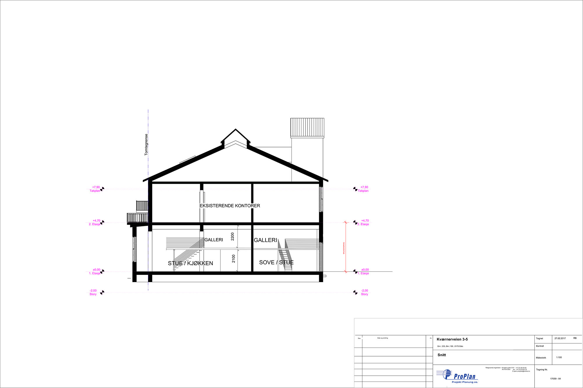 Snitt - Projekt Planung AS